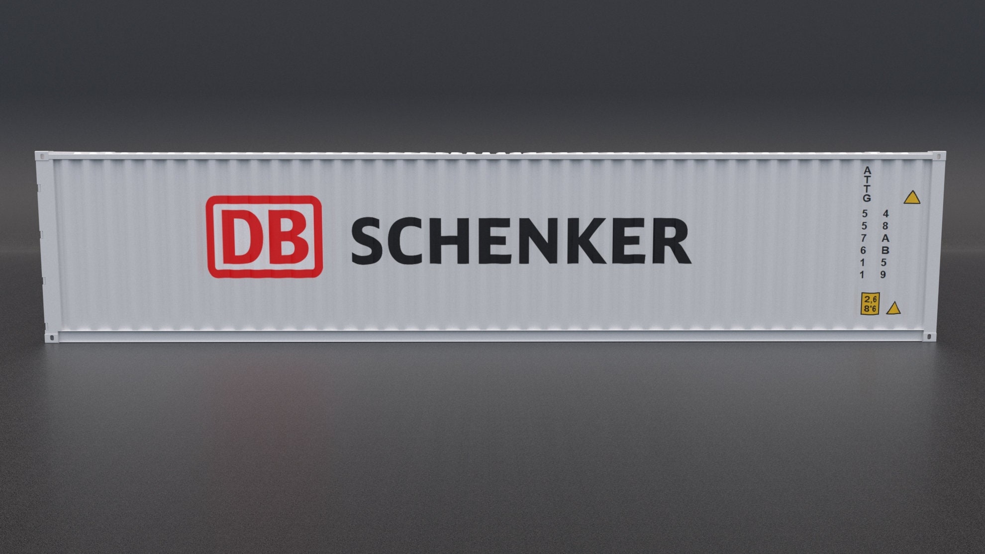 Db Schenker Container 3d Model DAE FBX OBJ Digital Download Container ...