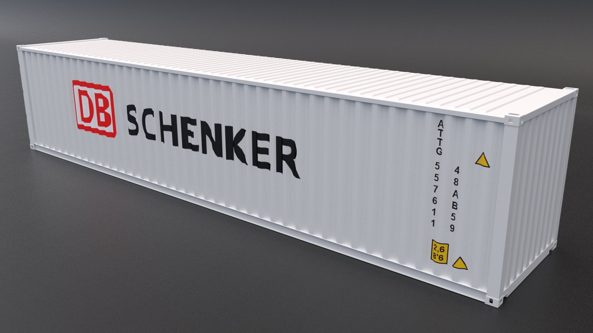 Db Schenker Container 3d Model DAE FBX OBJ Digital Download Container ...