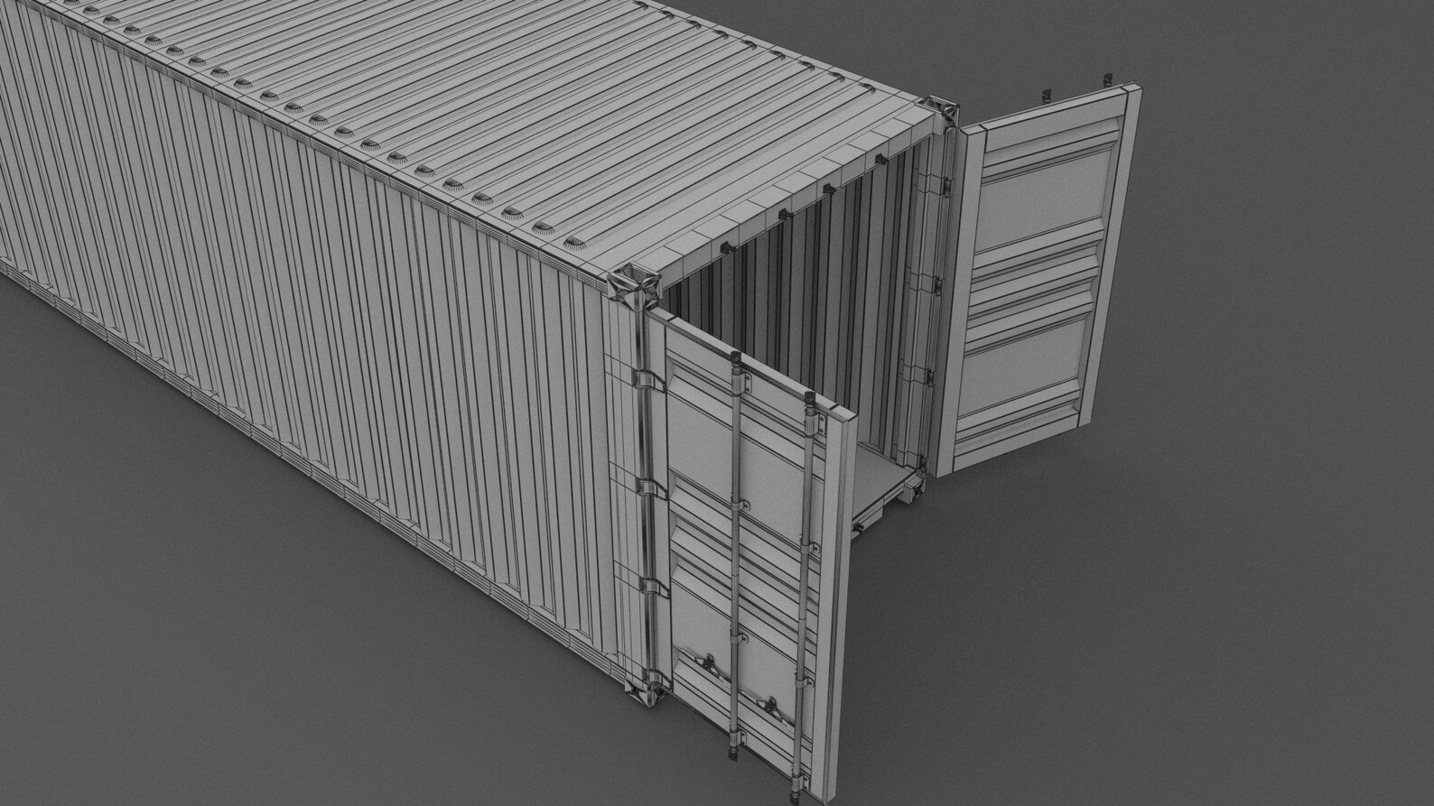 Evergreen Shipping Container 3d Model DAE FBX OBJ Industrial, Cargo, 40 ...