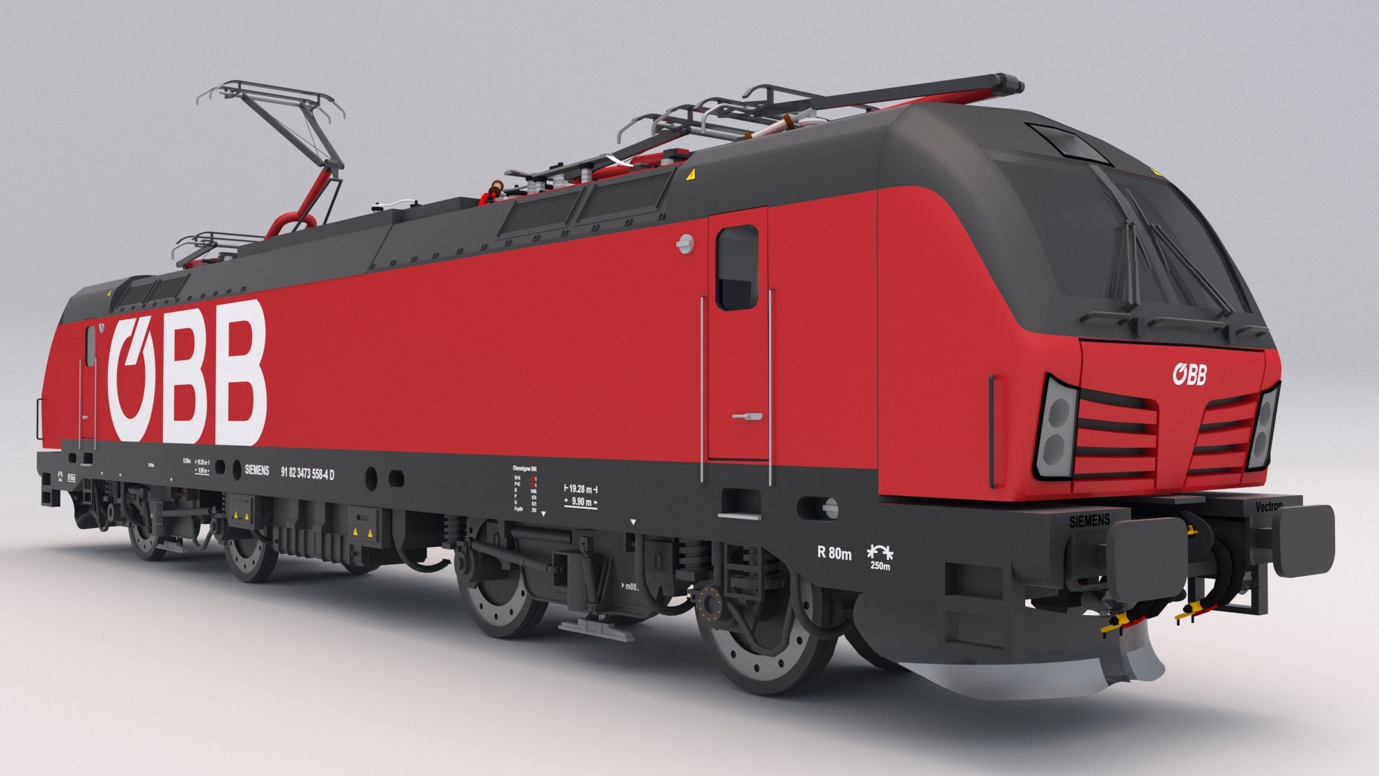 Siemens Vectron Obb 3d Model DAE FBX OBJ Digital Download Locomotive ...