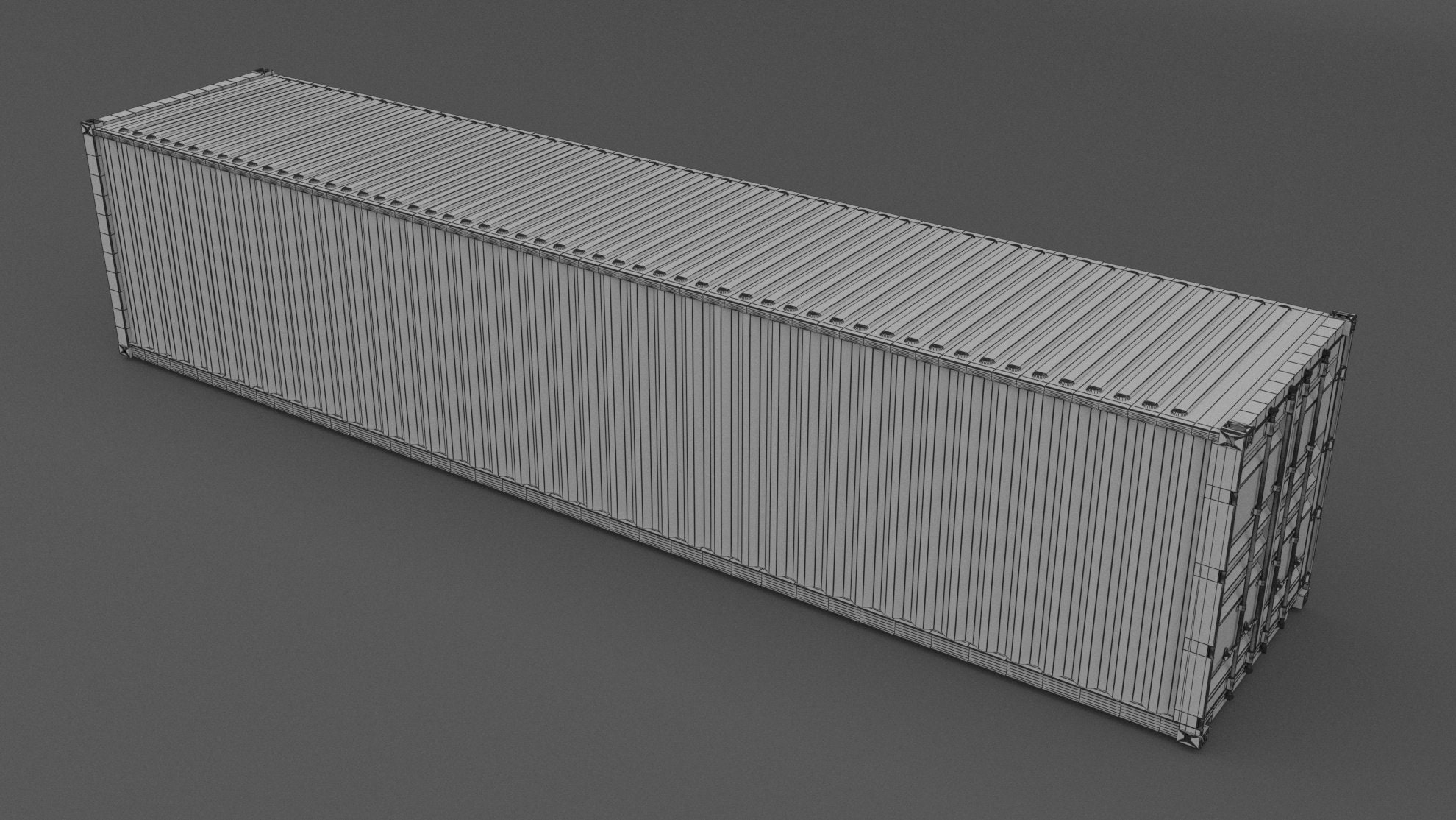 Evergreen Shipping Container 3d Model DAE FBX OBJ Industrial, Cargo, 40 ...