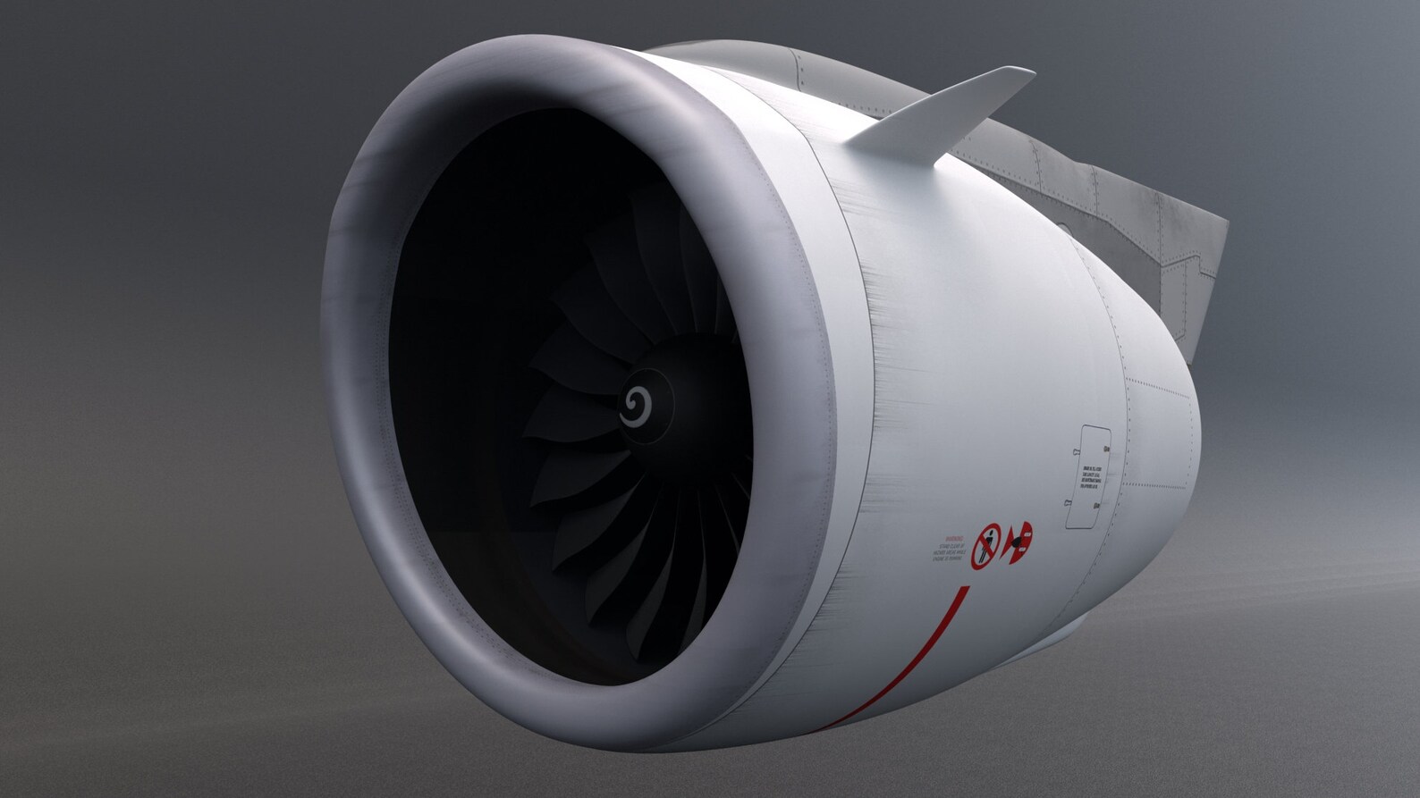 Jet Engine 3d Model DAE FBX OBJ Aircraft Turbofan, Airplane Turbine ...