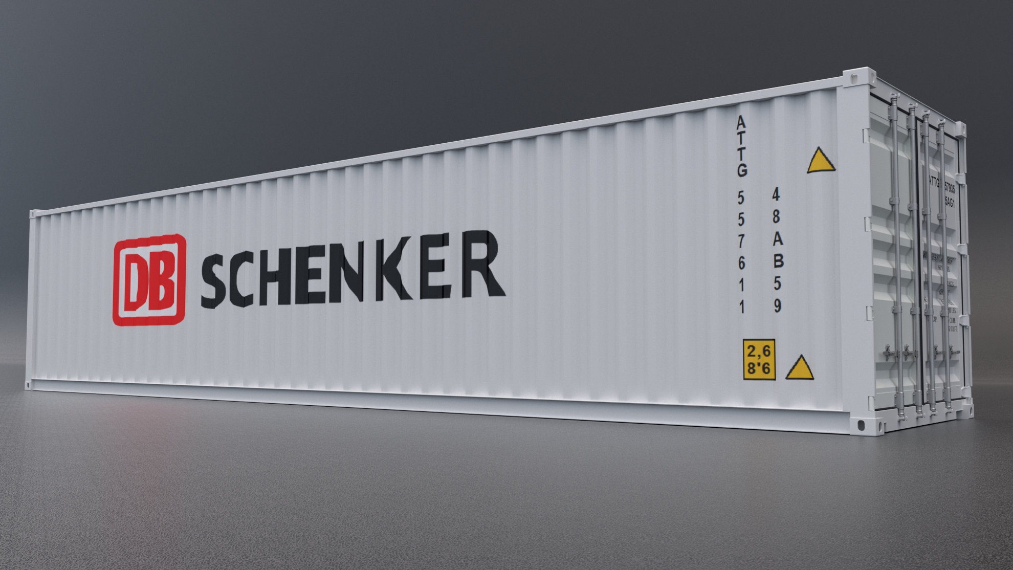 Db Schenker Container 3d Model DAE FBX OBJ Digital Download Container ...