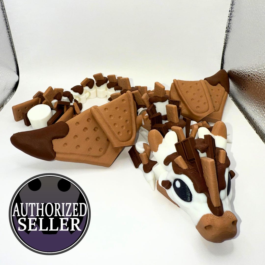 3D Printed Baby S'mores Winged Dragon - Cinderwing3d Design - Etsy