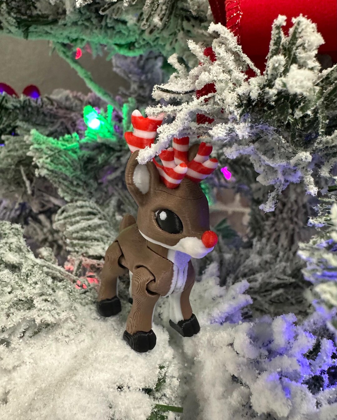 3d Printed Candy Cane Rudolf Designed by Cinderwing3d - Etsy