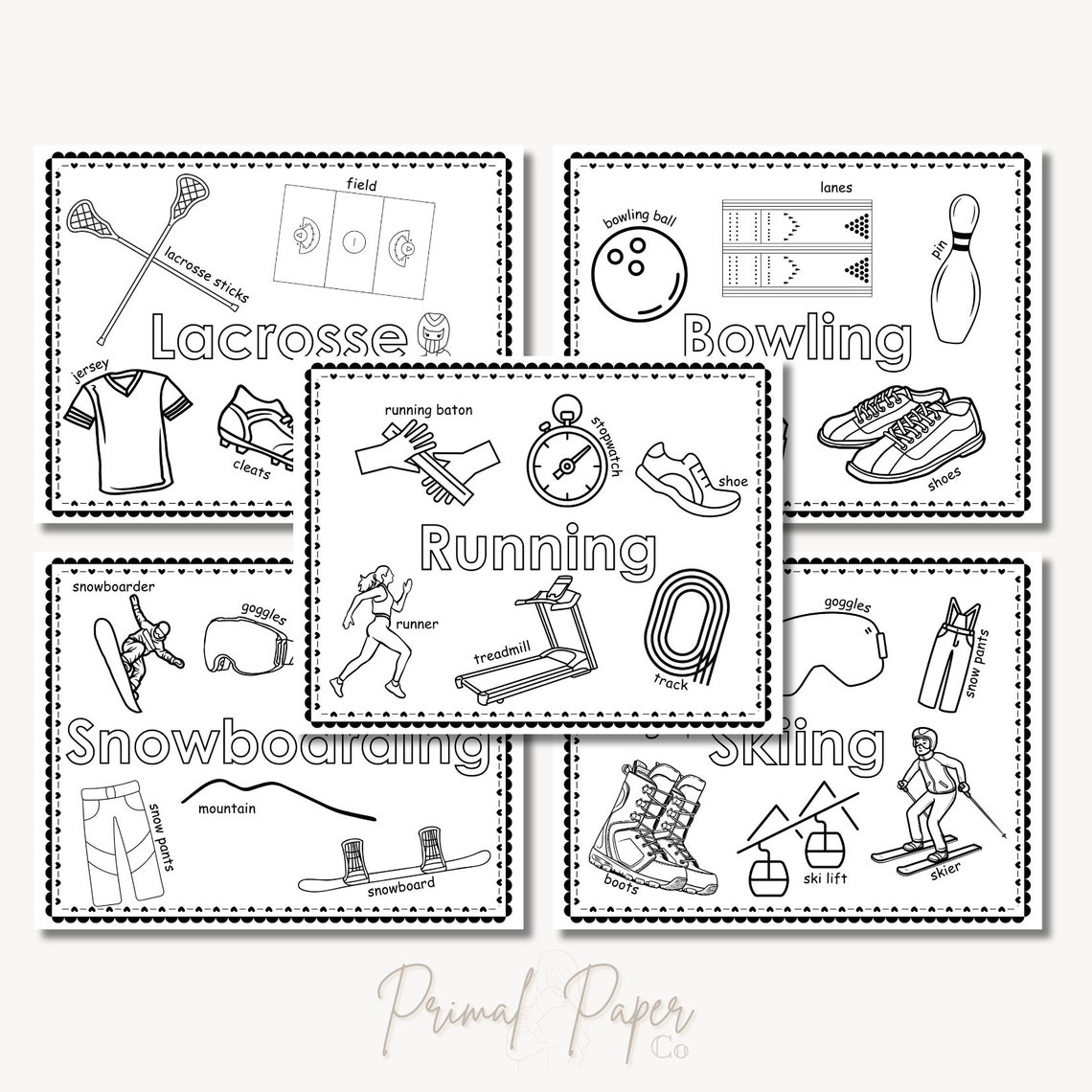 Sports Coloring Pages, Preschool Sports Learning, Preschool Worksheet ...