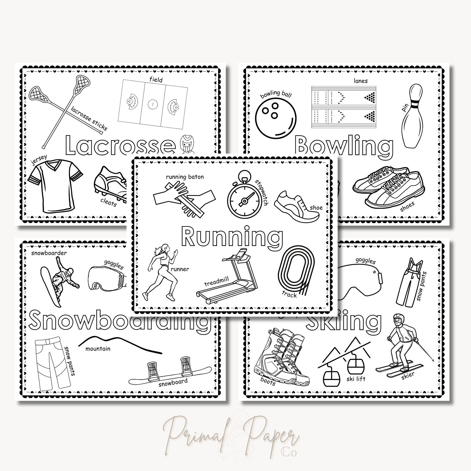 Sports Coloring Pages, Preschool Sports Learning, Preschool Worksheet ...