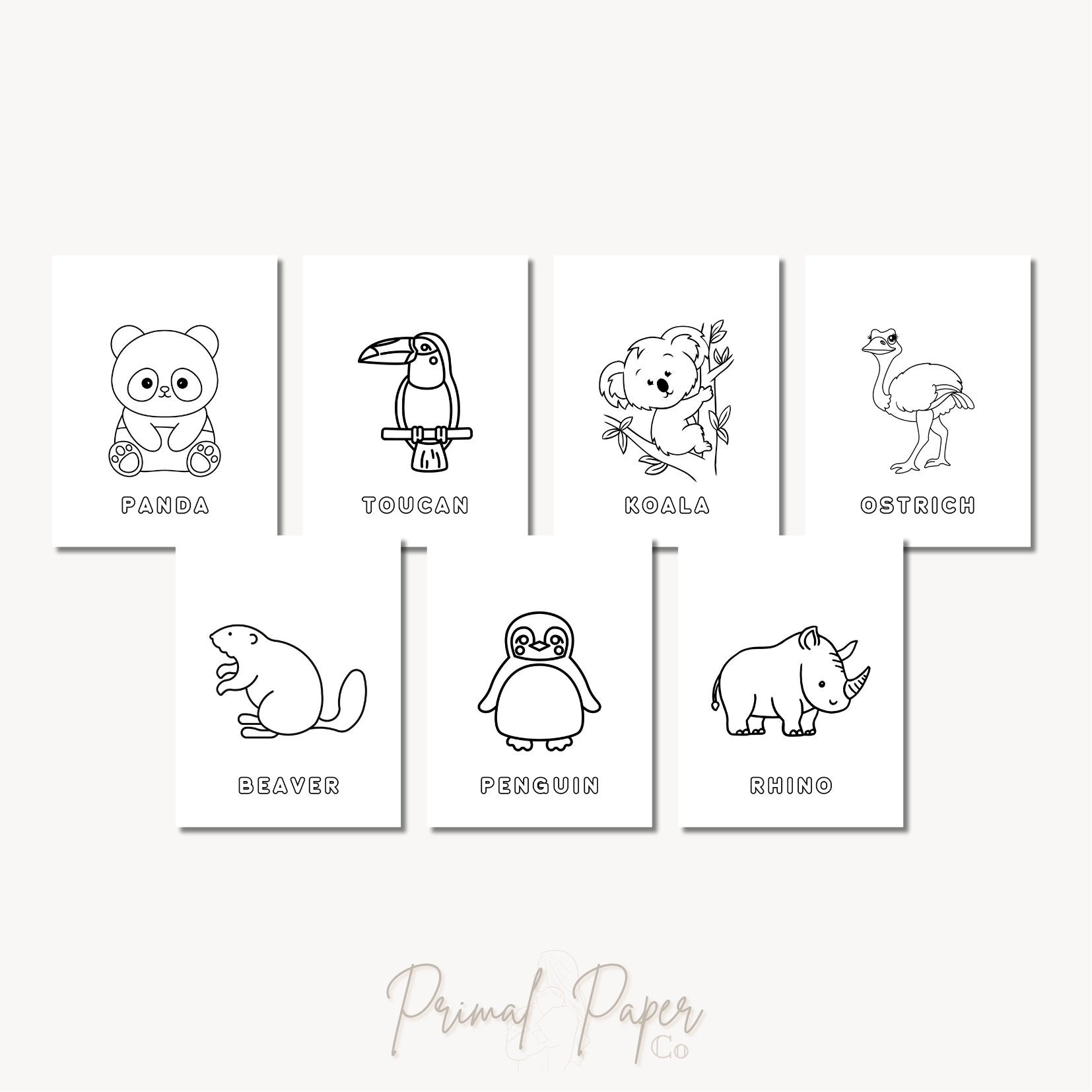 Zoo Animal Coloring Pages, Preschool Coloring Pages, Animal Coloring ...