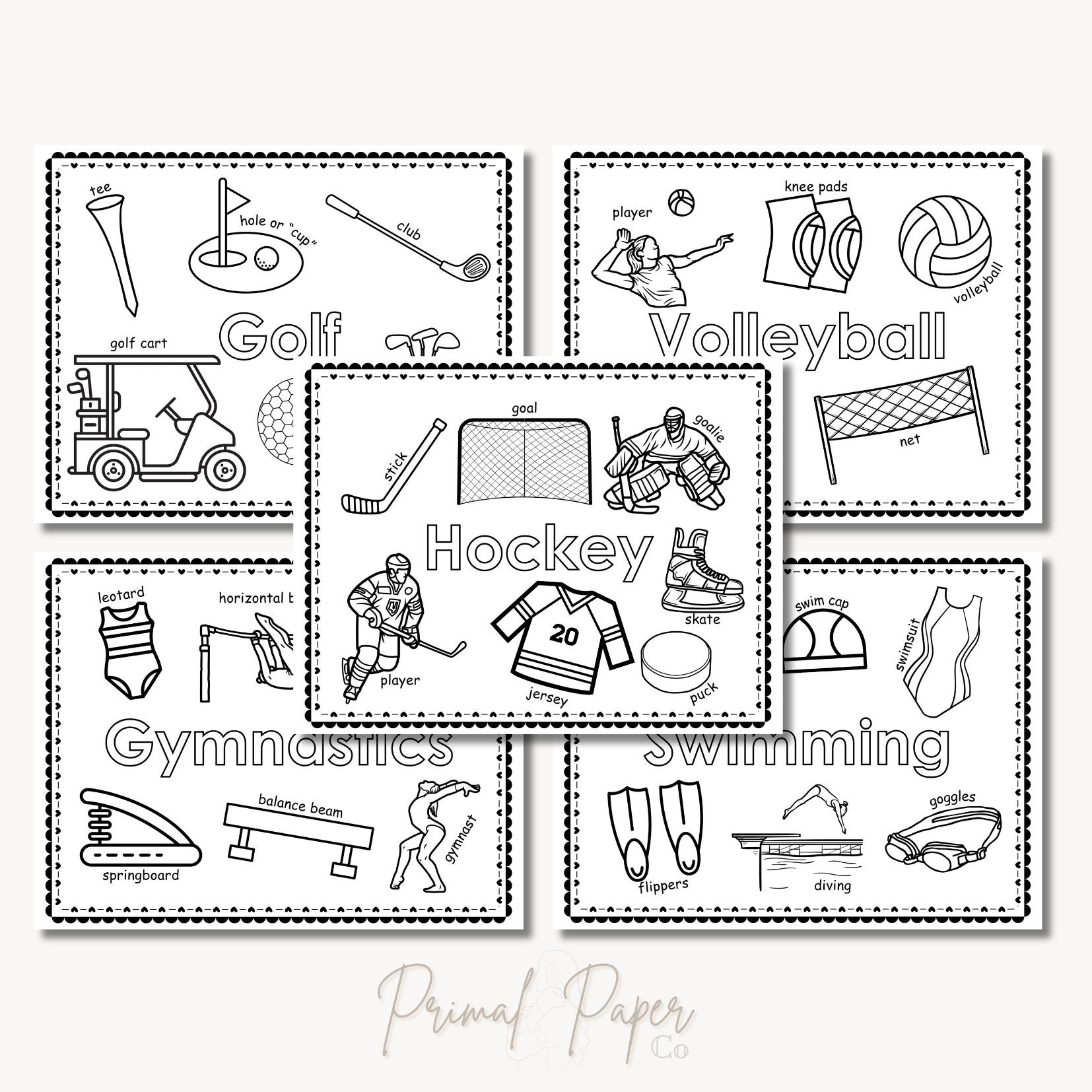 Sports Coloring Pages, Preschool Sports Learning, Preschool Worksheet ...