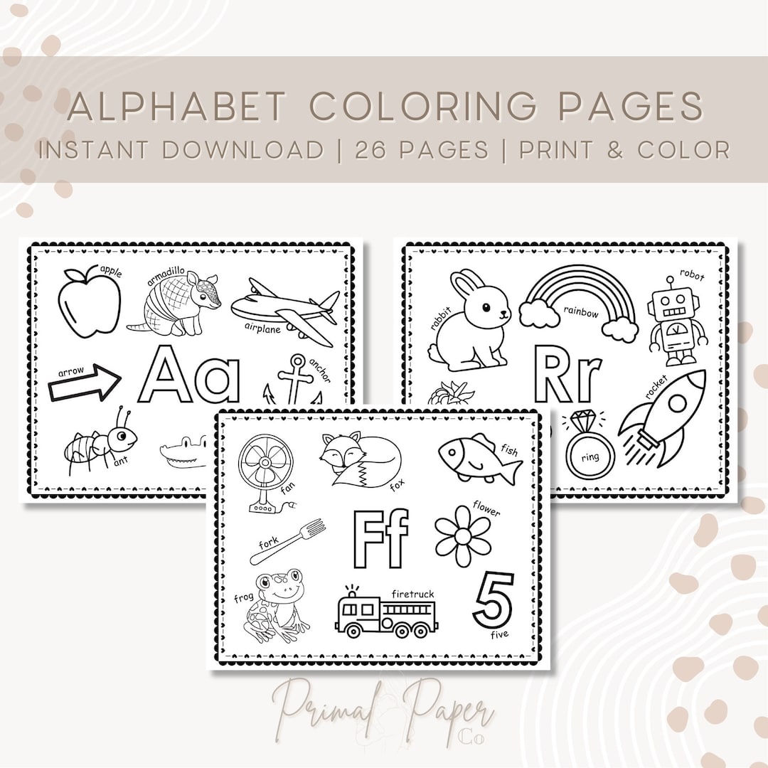 Alphabet Coloring Pages, Preschool Coloring Pages, Alphabet Learning ...