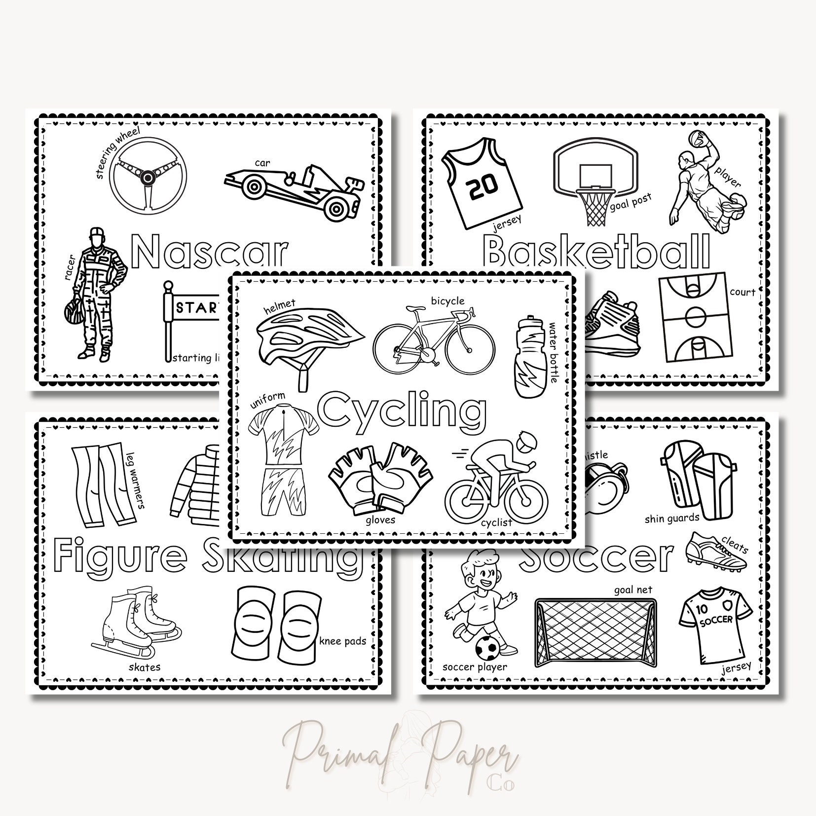 Sports Coloring Pages, Preschool Sports Learning, Preschool Worksheet ...