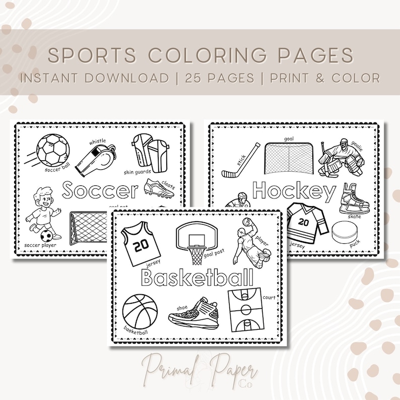 Sports Coloring Pages, Preschool Sports Learning, Preschool Worksheet ...