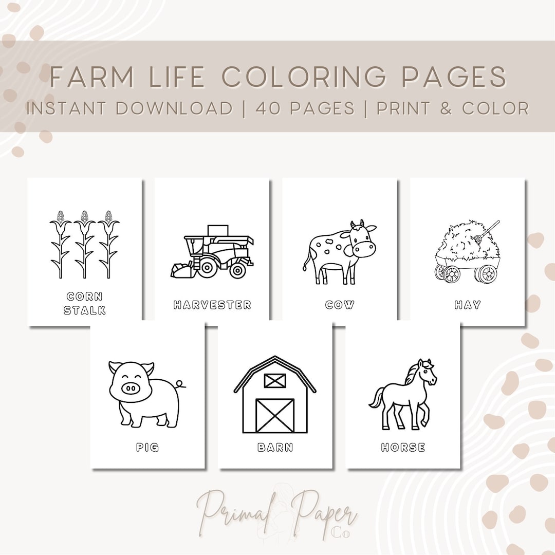 Farm Life Coloring Pages, Preschool Coloring Pages, Toddler Coloring ...