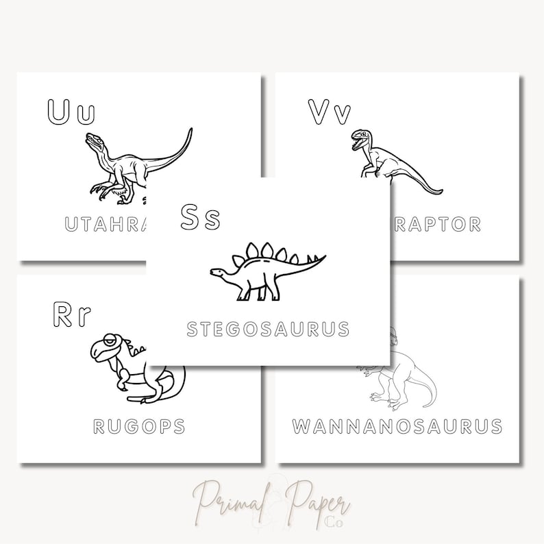 A-Z Dinosaur Coloring Pages, Alphabet Dinosaur Coloring Pages ...