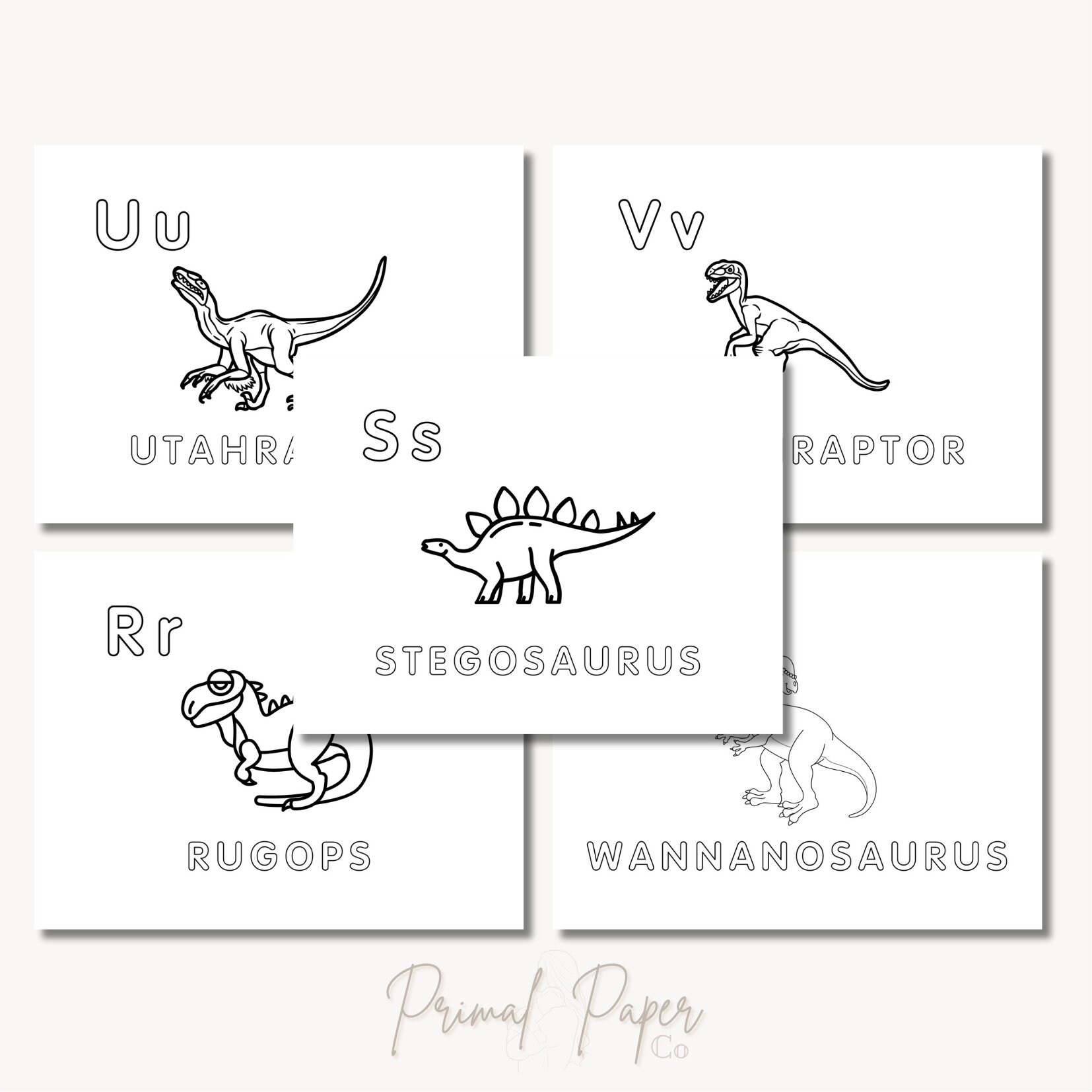 A-Z Dinosaur Coloring Pages, Alphabet Dinosaur Coloring Pages ...