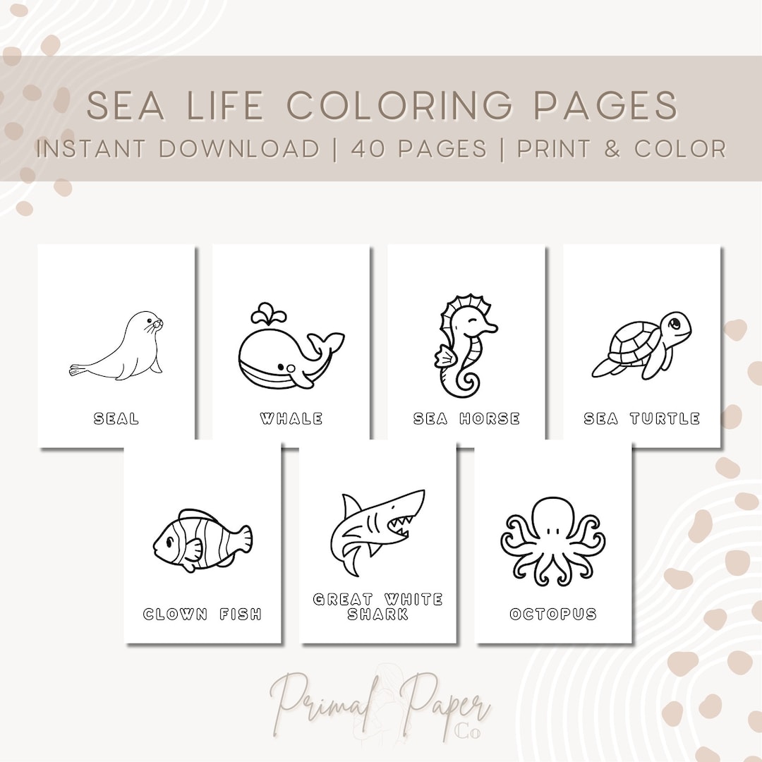 Realistic Sea Life Coloring Pages