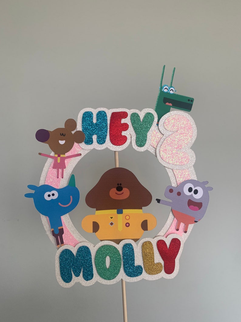 Hey Duggee Cake Topper With Name and Age - Etsy UK