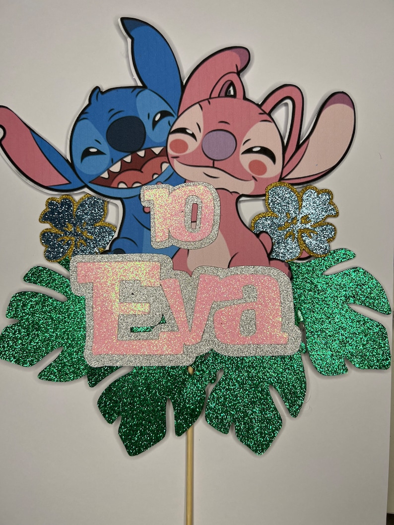 Stitch and Angel Cake Topper - Etsy
