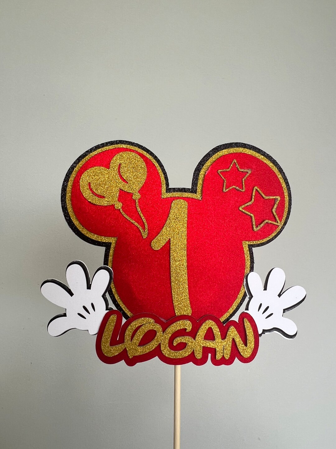 Mickey Mouse Themed Cake Topper - Etsy