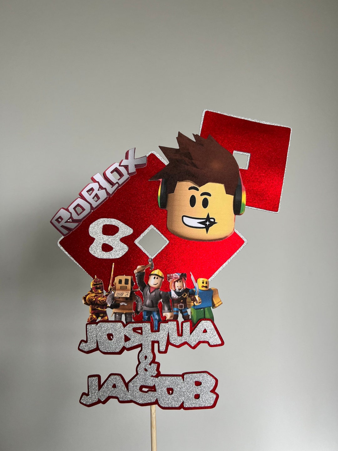 Roblox Themed Cake Topper With Name and Age - Etsy UK