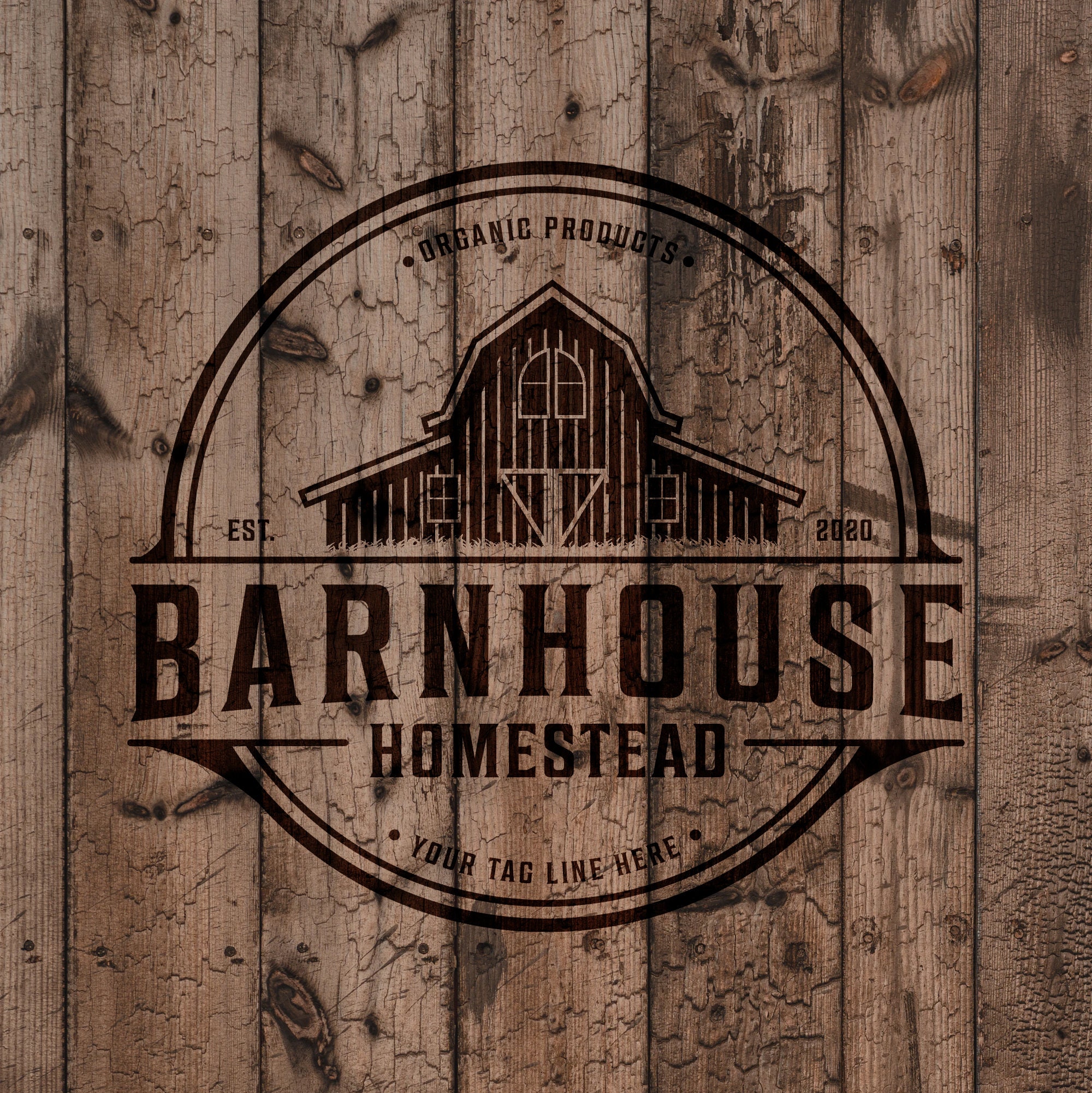 Homestead Logo oder Organic Farm Logo Design Vektor oder | Etsy
