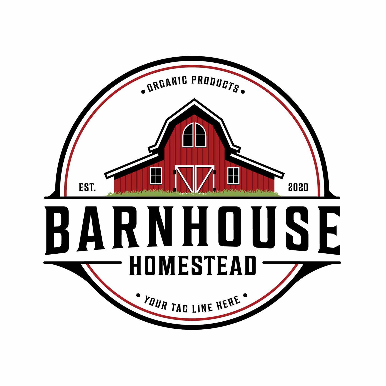 Homestead Logo or Organic Farm Logo Design Vector or Raster | Etsy