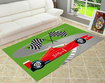 Car Racing Area Rug - Etsy