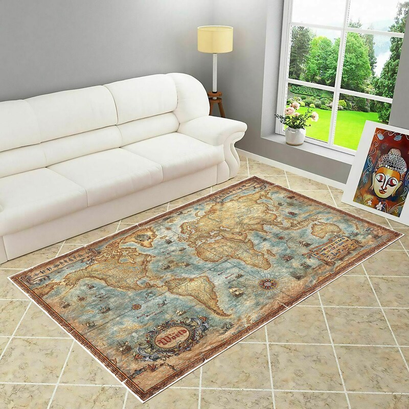 World Map Rug - Etsy