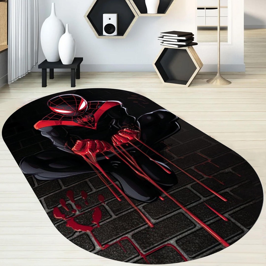 Spider-man, Spider-man Rug,kids Gift Themed Rug,oval Rug,gift for Him ...