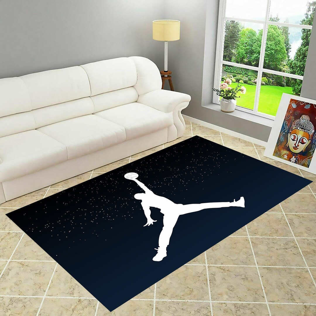 Area Rug, Custom Rug, Basketball Rug, Monogram Rug, Boys Gift Rug, Play ...