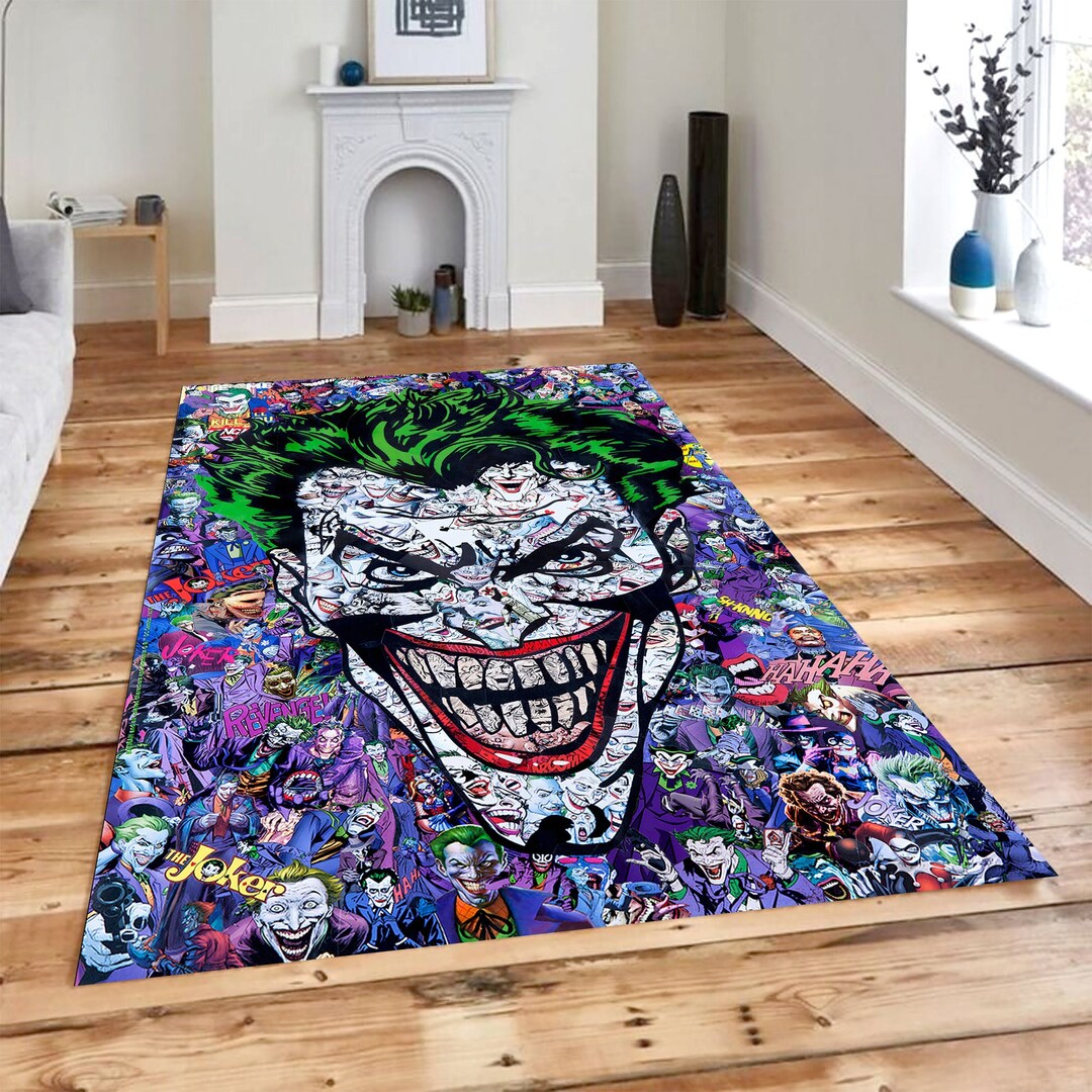 Joker Art Rug, Special Rug, Designer Idea Rug, Modern Printed Rug, Area ...