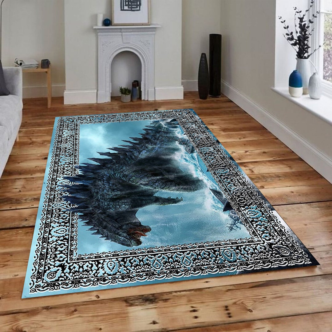 Godzilla Decor Rug,movie Rug,godzilla Rug,housewarning Gift,décoration ...