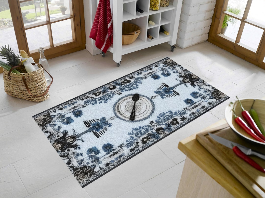 Decorative Kitchen Rug,spoon Decor,classic Kitchen Rug,dining Room Rug ...