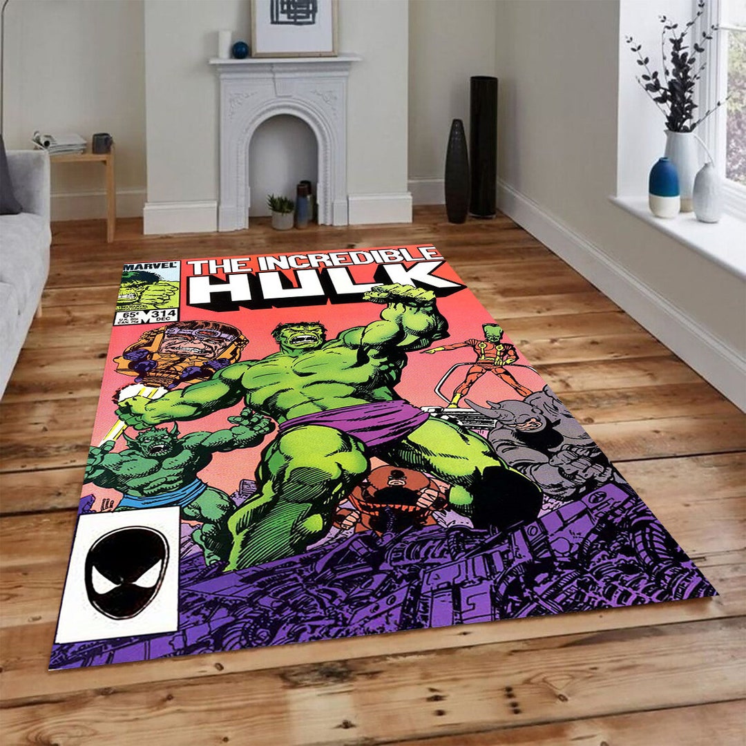 Hulk Decor,hulk,boys Room Rug,comics Rug,kids Room Rug,magazin Covers ...