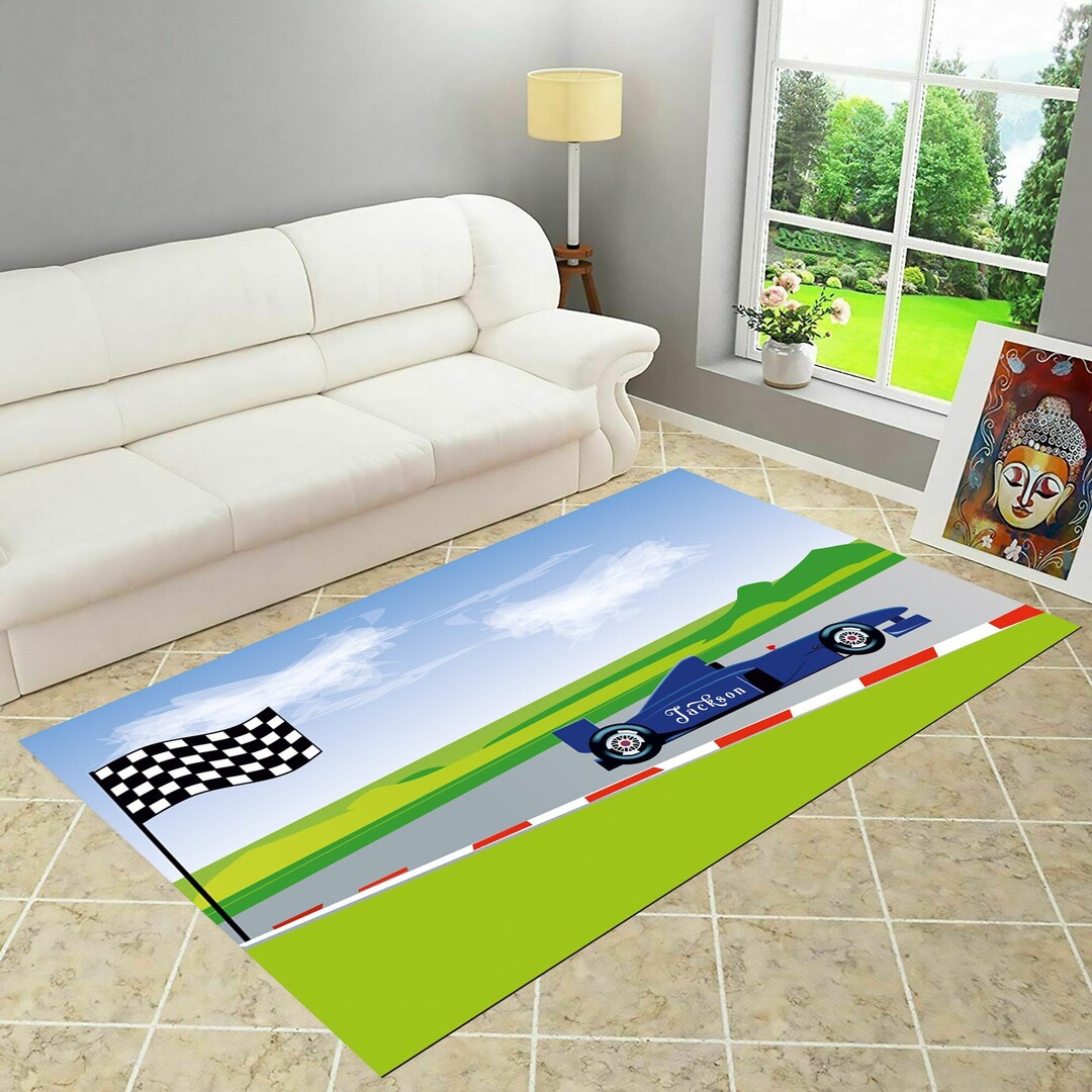 Racing Car, Race Car, Living Room Rugs,custom Rug, Room Print Carpet ...