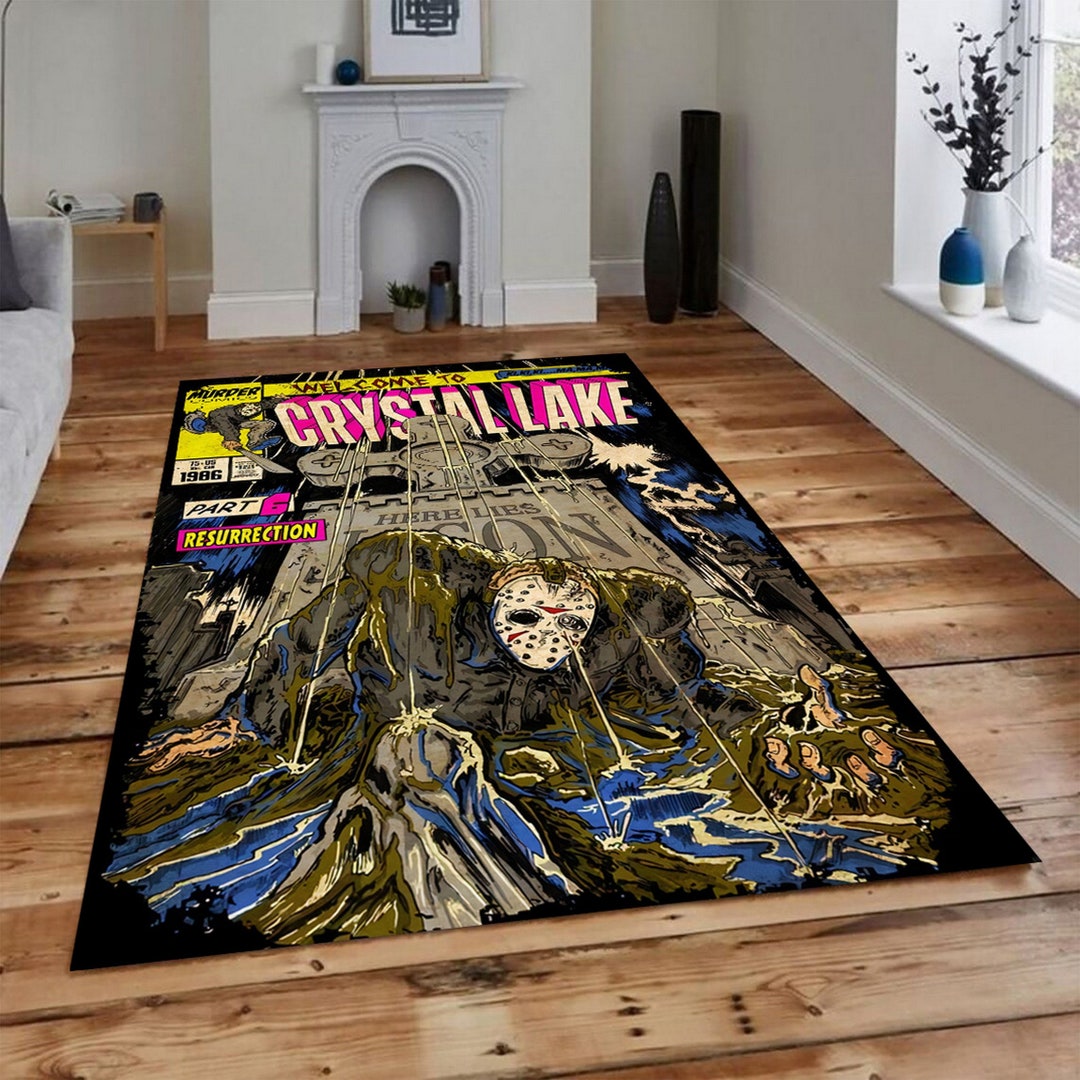 Horror Movie Rug: Jason Voorhees Comic Book Rug - Etsy