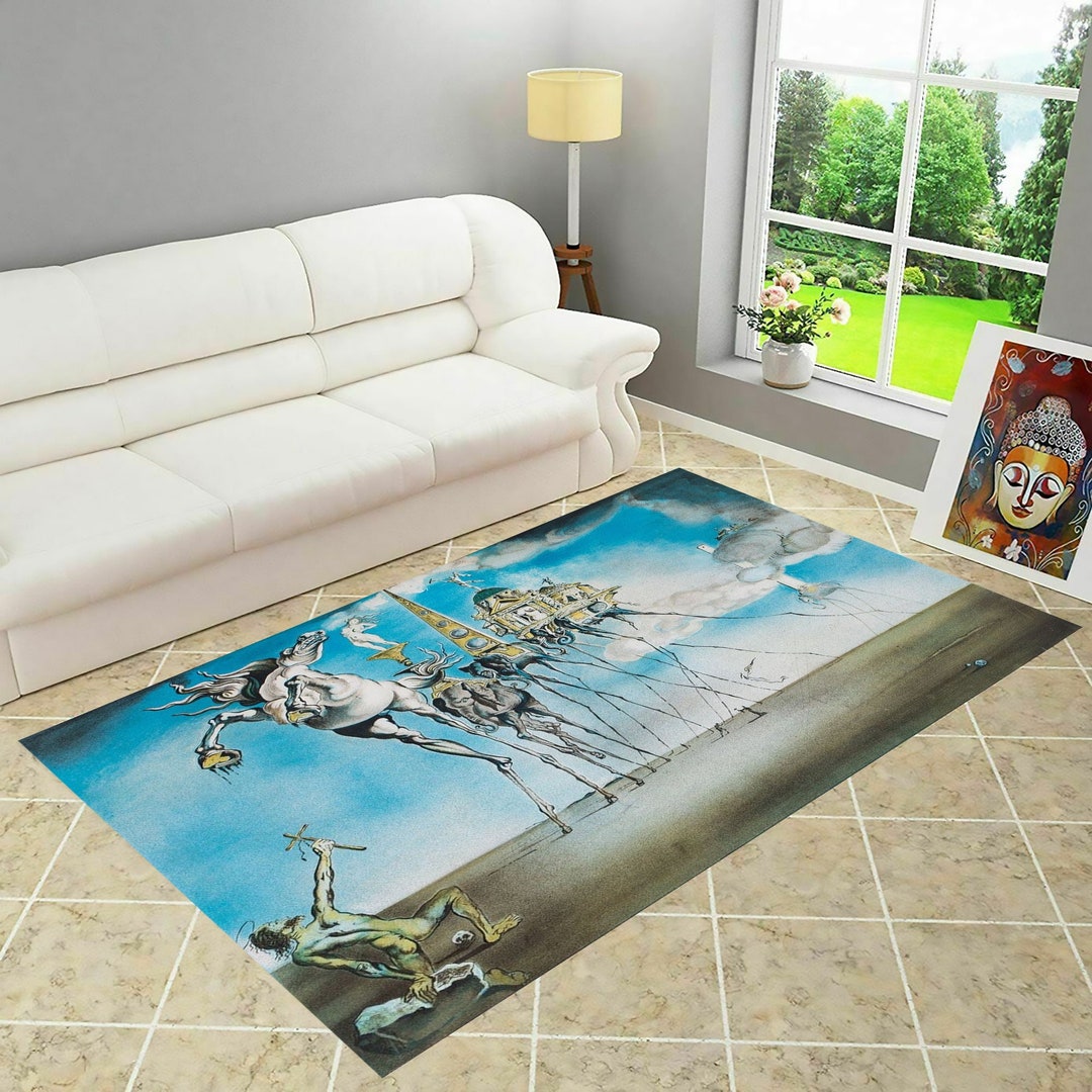 Salvador Dali Rug: Modern Art Themed Area Rug, Non-slip & Washable ...