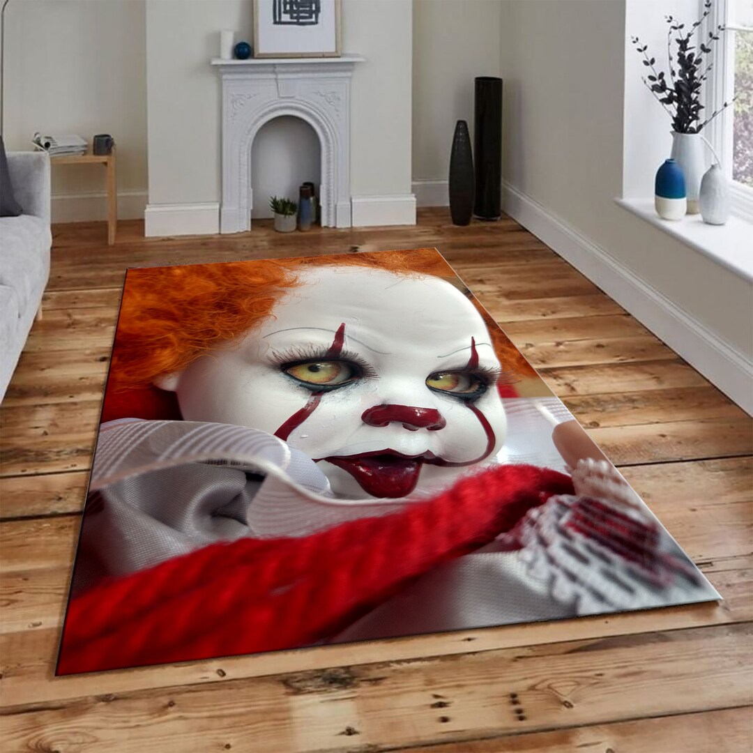Pennywise Rug, Horror Movie Area Rug, Horror Movie Carpet, Modern Rug ...