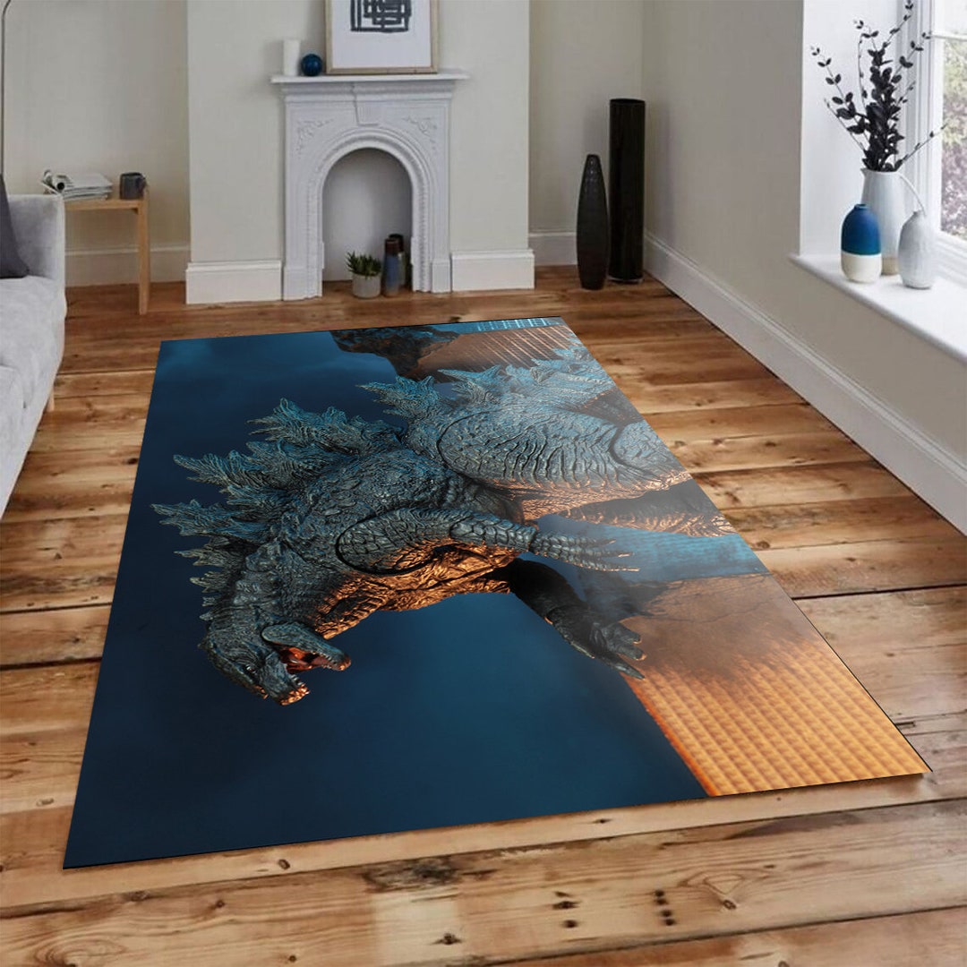 Godzilla Decor,godzilla,movie Rug,area Rug,boys Room Rug,kids Gift,gift ...