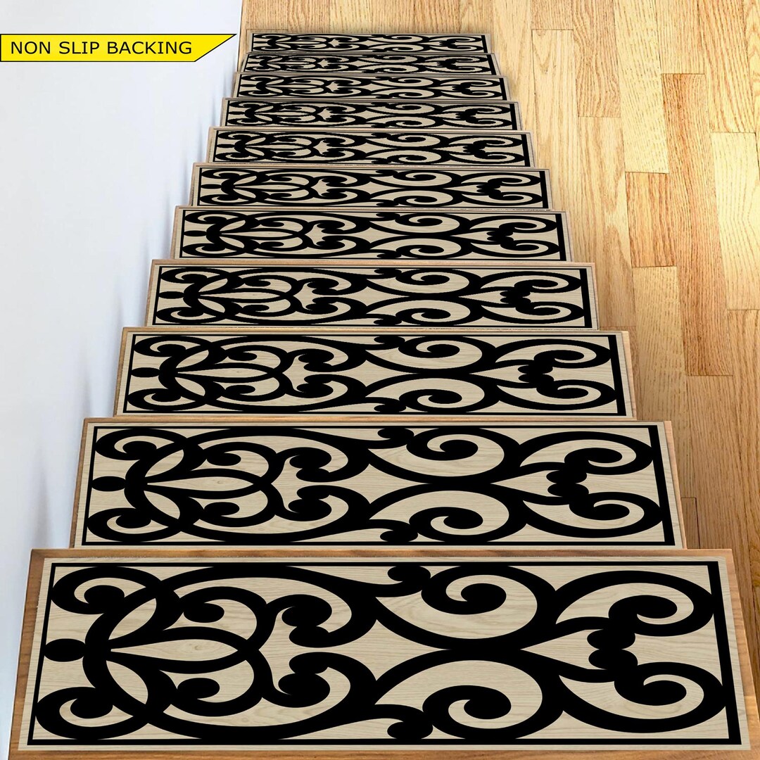 Pattern Stair Treads Rug,modern Stair Rug,gift for Her,non-slip Stair ...