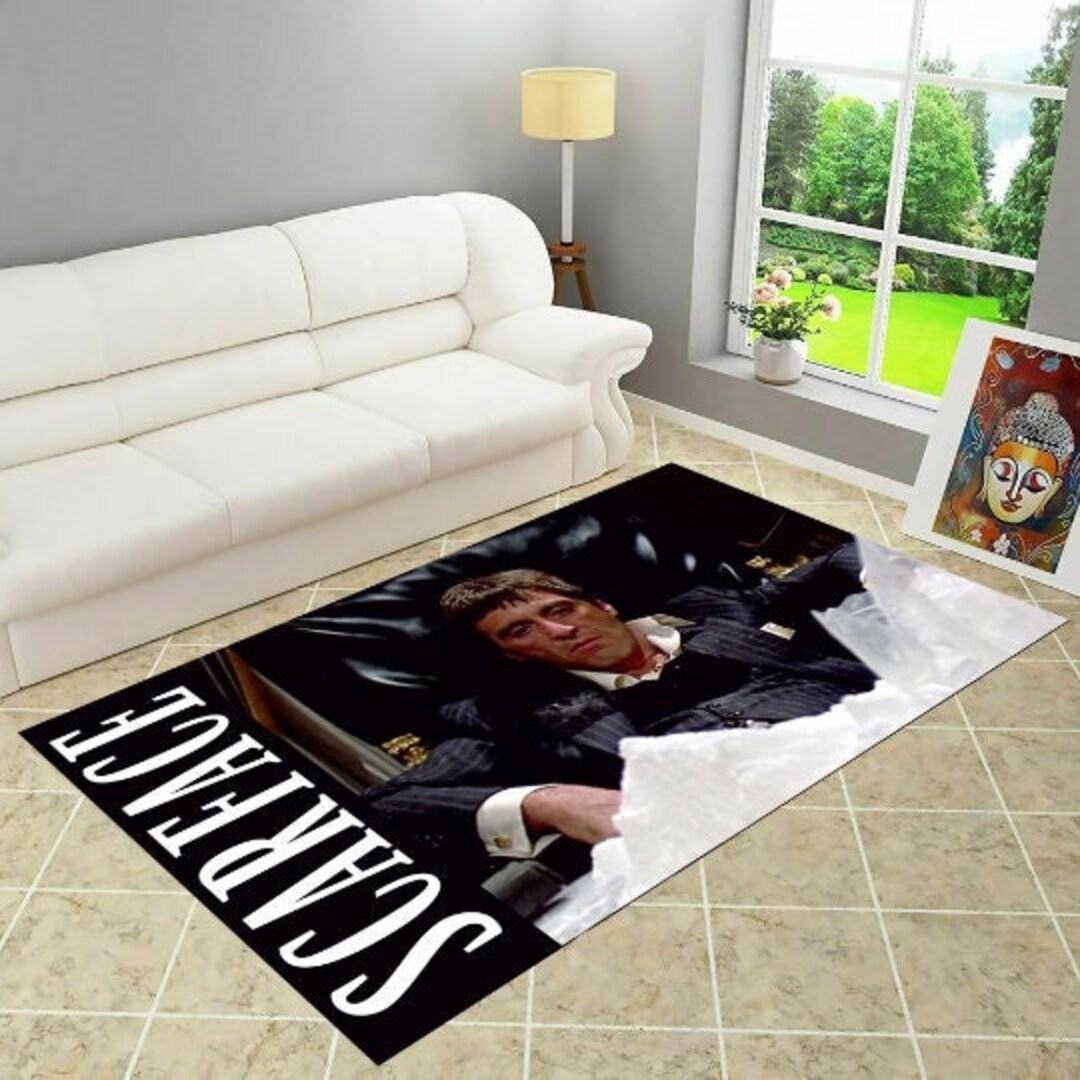 Scarface Rug , Living Room Rugs, Fan Rug,personalized Rug, Room Print ...