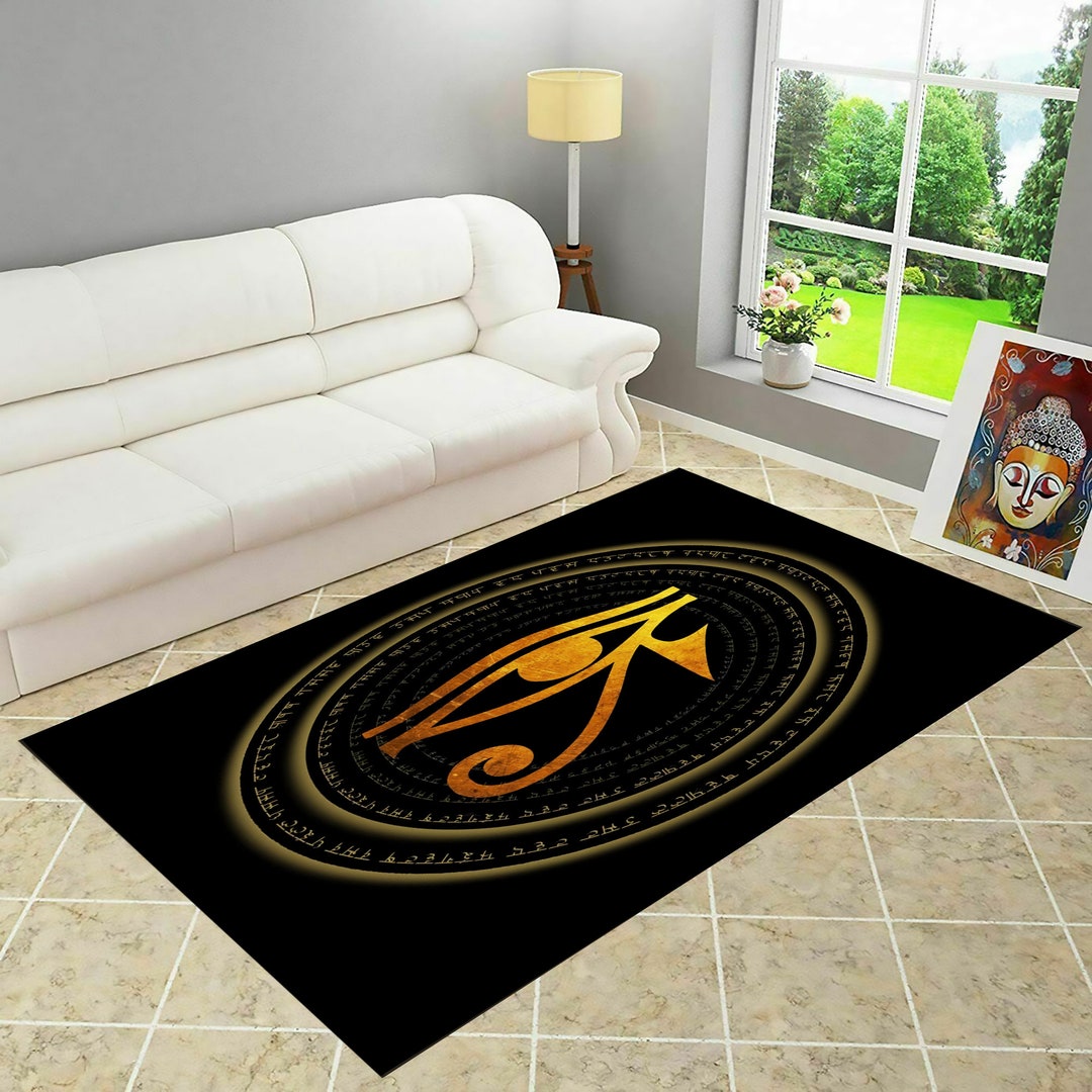 Egyptian,egyptian Rug,the Eye Decor,hierographic Egyptian Pyramid ...
