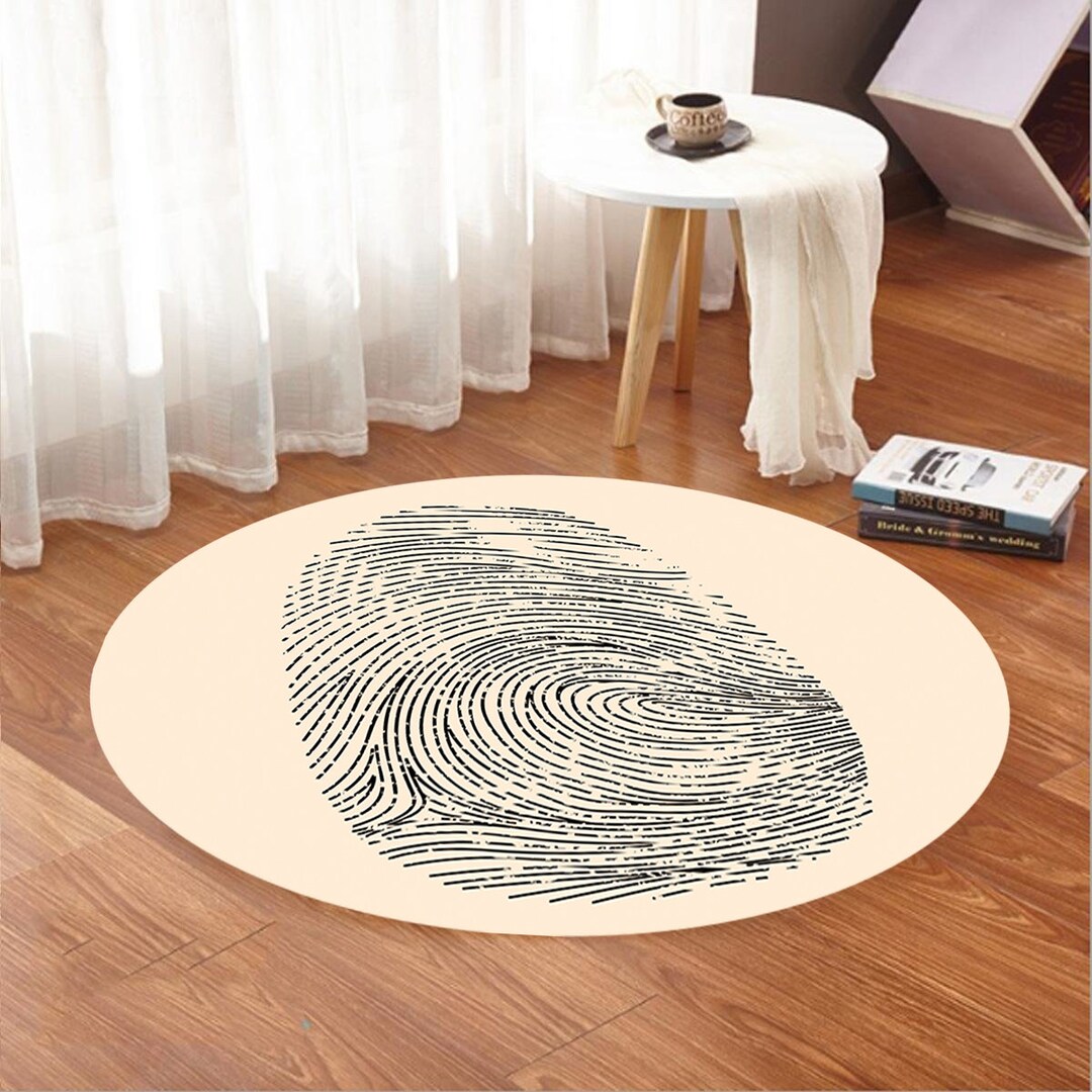 Fingerprint Pattern Rug,fingerprint Decor,home Decorrug,abstract Rug ...
