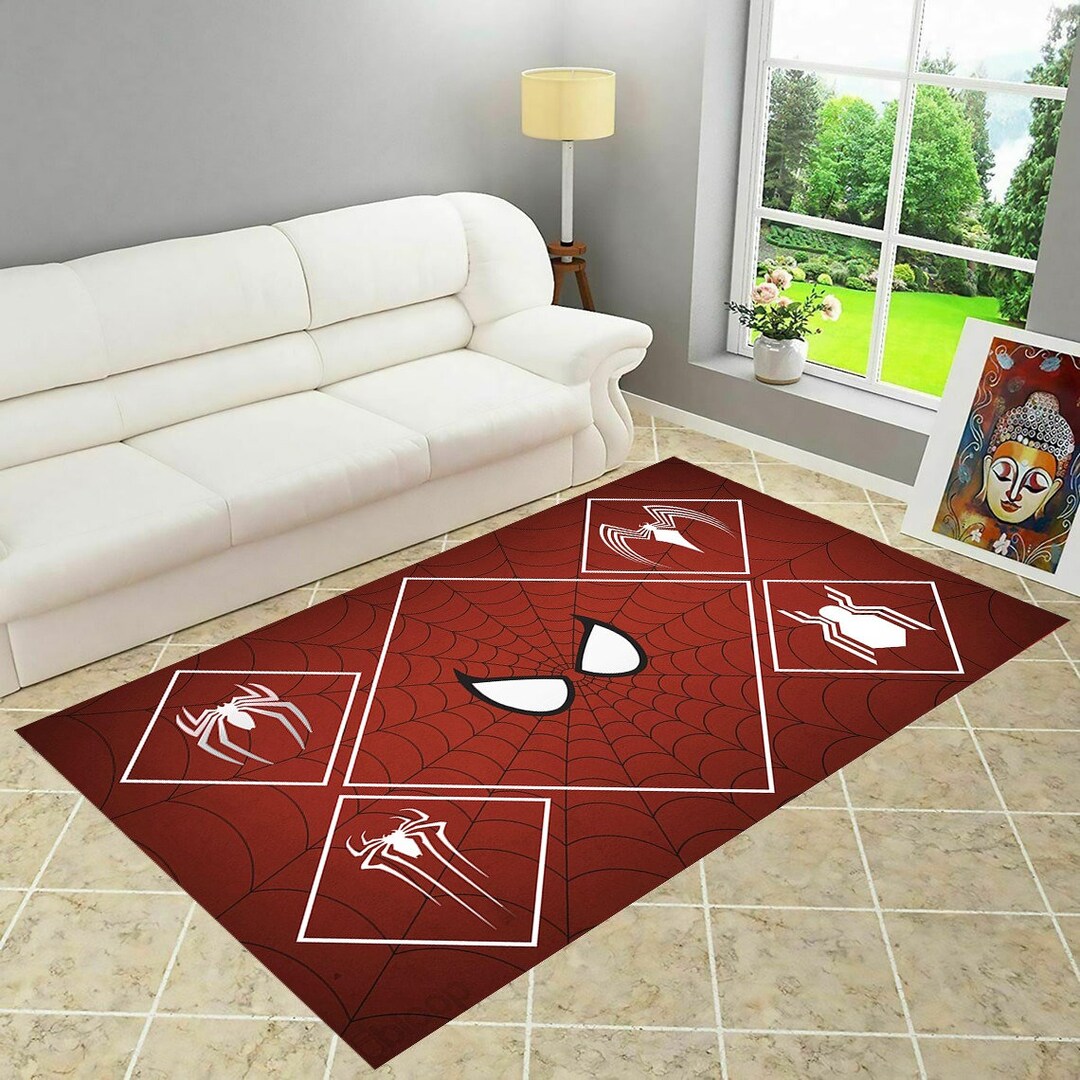 Kids Gift Themed Rug,spiderman,spiderman Rug,gift for Him,area Rug,boys ...