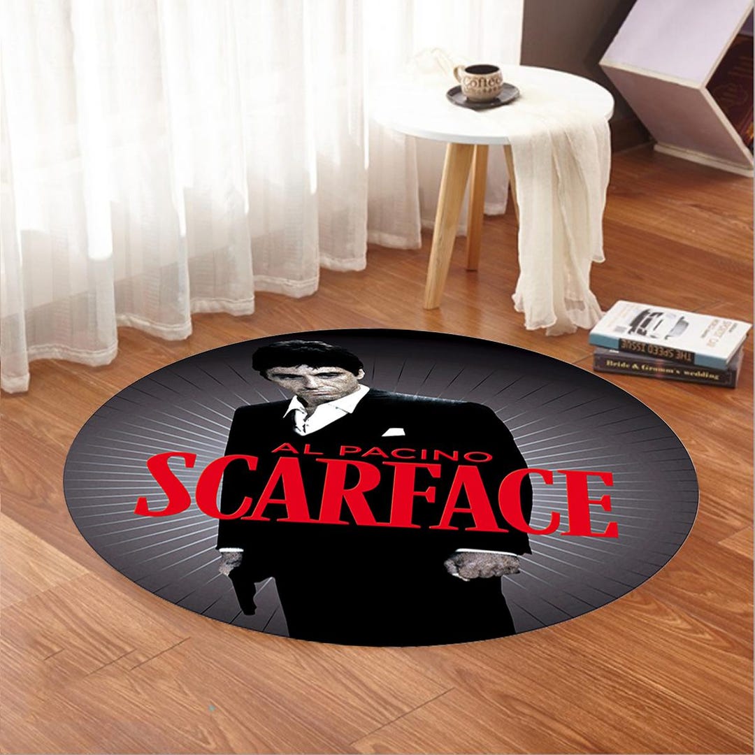 Scarface Rug, Tony Montana Rug, Movie Rug, Custom Rug, Scarface, Living ...