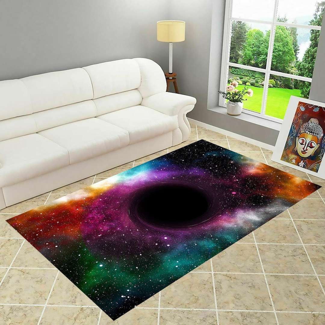 Galaxy Decor Rug,modern Design Rug,black Hole Style Rug,wohnkultur ...