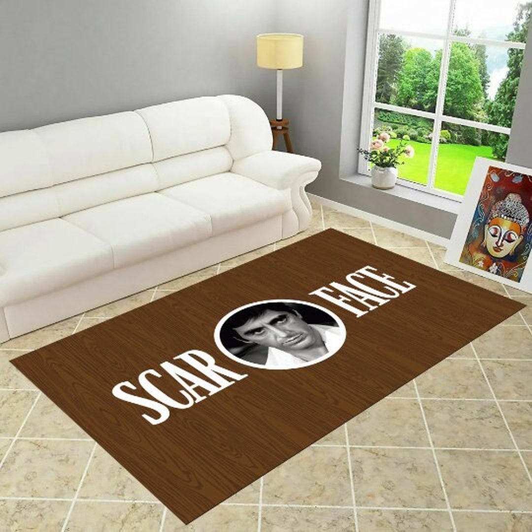 Scarface Rug , Living Room Rugs, Fan Rug,personalized Rug, Room Print ...