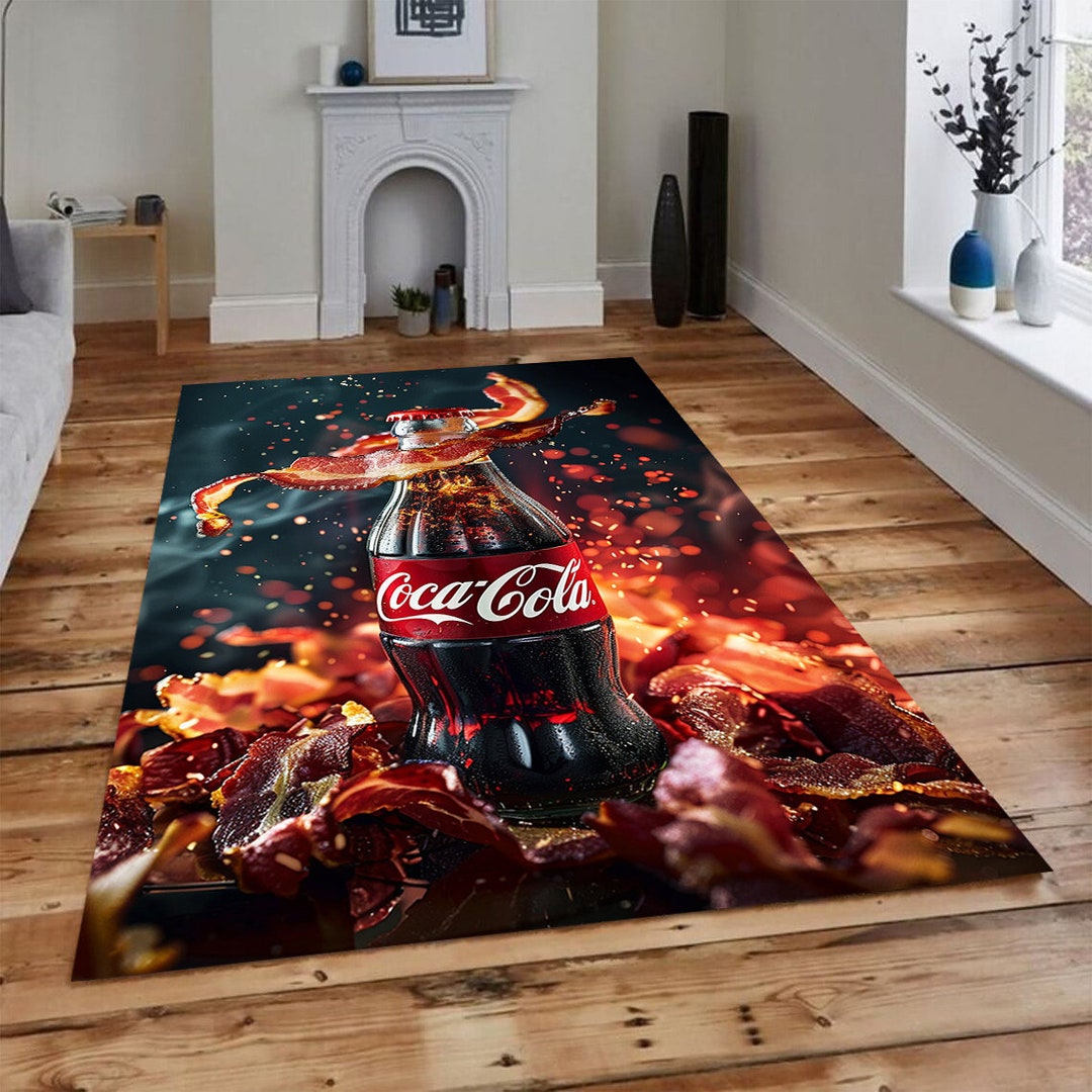 Retro Rug,coca Cola Decor,coke Rug,home Gift,coca Cola Rug,washable Rug ...