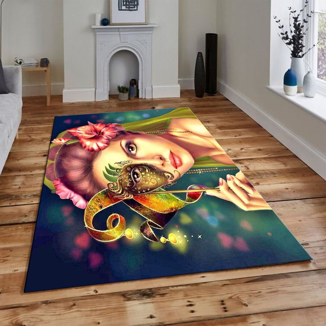 Mask Rug, Area Rug, Mask Carpet, Modern Rug, Decor Rug, Area Rug ...