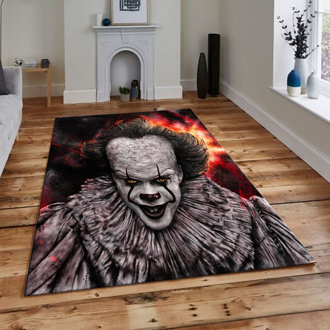 Pennywise Rug, Horror Movie Area Rug, Horror Movie Carpet, Modern Rug ...